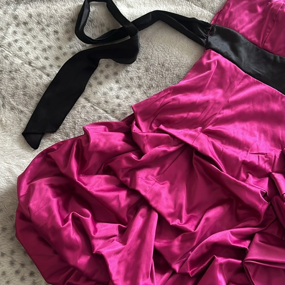 Ruby Rox | Dresses | Hot Pink Bubble Mini Dress S 3 Belted Sleeveless ...